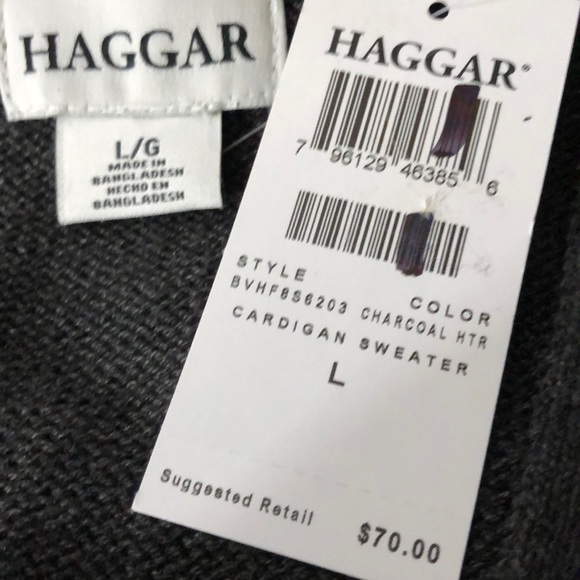 Haggar | Sweaters | Nwt Haggar Charcoal Cardigan Sweater Size L | Poshmark